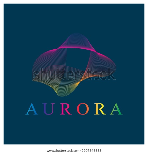 Aurora Logo Design Icon Illustration Vector Stock Vector (Royalty Free ...