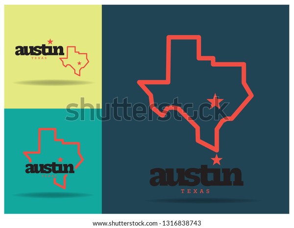Austin Texas Logo Design Concept Vector Stock Vector (Royalty Free ...