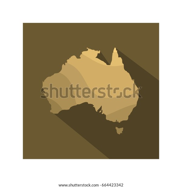 Australia Continent Map Illustration Stock Vector (Royalty Free ...