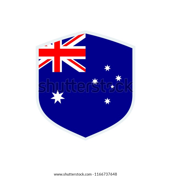 Australia Flag Australia Shield Flag Australia: เวกเตอร์สต็อก (ปลอดค่า ...