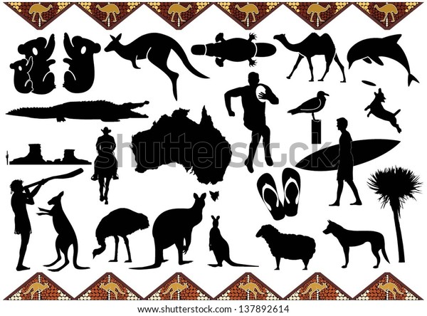 Australia Icons Stock Vector (Royalty Free) 137892614