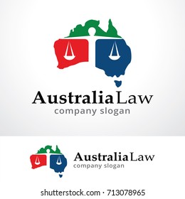 Australia Law Logo Template Design Vector Stock Vector (Royalty Free ...