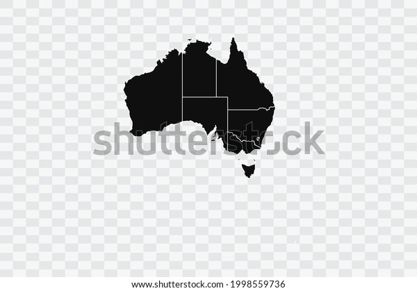 Australia Map Black Color On Backgound Stock Vector (Royalty Free ...