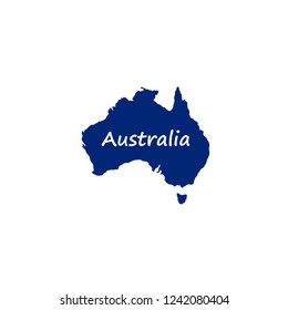 Australia Map Blue Background Stock Vector (Royalty Free) 1242080404 ...