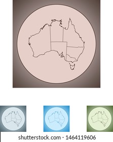 Australia Map Four Different Color Stock Vector (Royalty Free ...