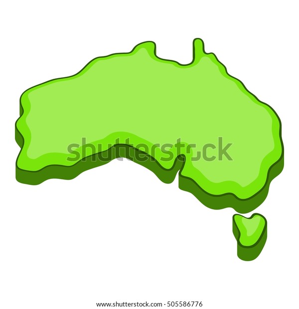 Australia Map Icon Cartoon Illustration Australia: เวกเตอร์สต็อก (ปลอด ...