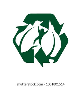 Australia Map Recycle Symbol Vector Logo: เวกเตอร์สต็อก (ปลอดค่า ...