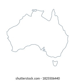 Australia Map Vector Contour Illustration Stock Vector (Royalty Free ...