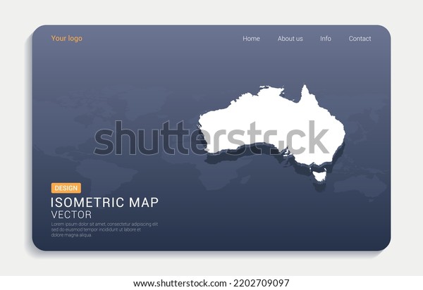 Australia Map White On Blue Background Stock Vector (Royalty Free ...