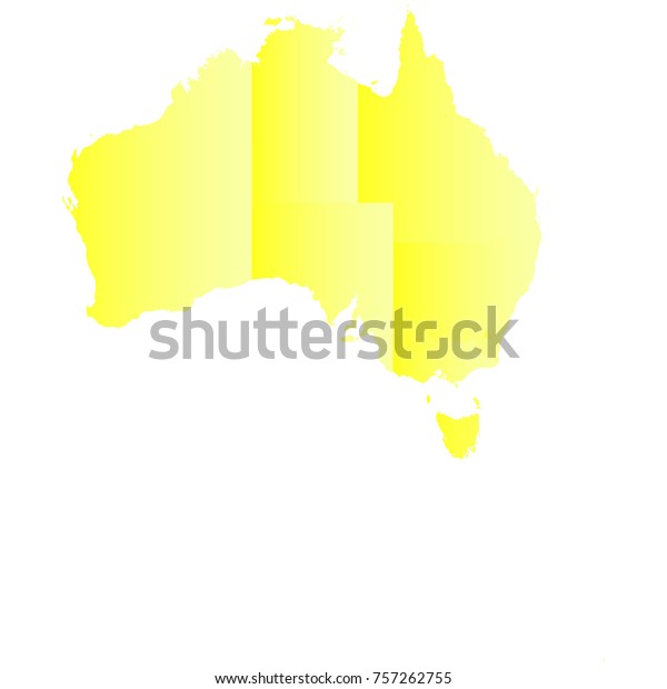 Australia Map Yellow Geometric Rumpled Triangular Stock Vector (Royalty ...