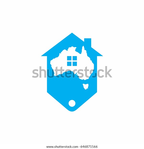 Australia Real Estate Logo Stock Vector (Royalty Free) 646871566