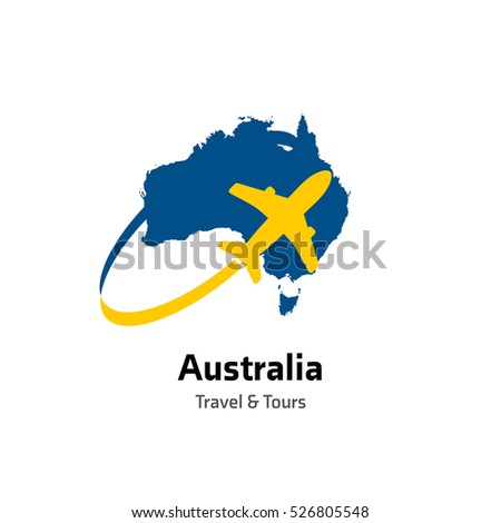 Australia Travel Tours Logo Vector Travel Stock Vector (Royalty Free ...