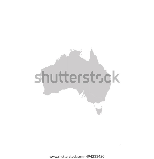 Australiahigh Map Gray Color Stock Vector (Royalty Free) 494233420 ...