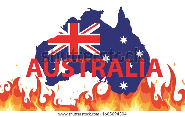 Australian Bushfires Image Illustration Stock Vector (Royalty Free ...