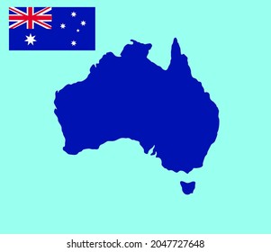 Australian Continent Flag 2d Drawing Vector Stock Vector (Royalty Free ...