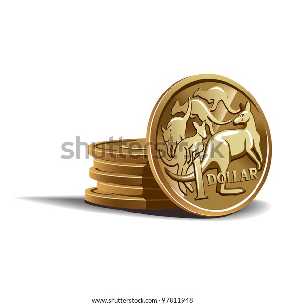 Australian Dollar Coins Vector Illustration Color Stock Vector (Royalty ...