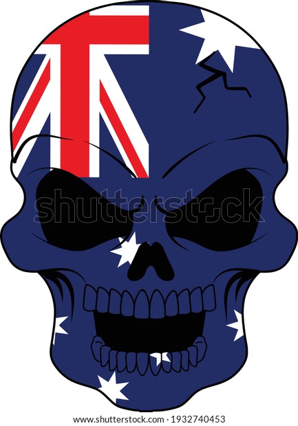 Australian Flag Skull Australia Vector Stock Vector (Royalty Free ...