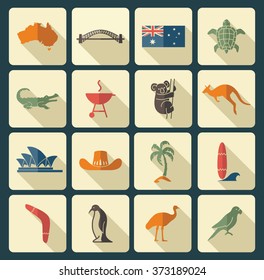 Australian Icons Stock Vector (Royalty Free) 373189024 | Shutterstock