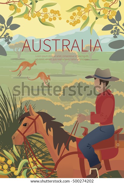 Australian Bush Illustrations Royaltyfree Vector
