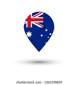 Australian Location Map Pin Icon Gps Stock Vector (Royalty Free ...