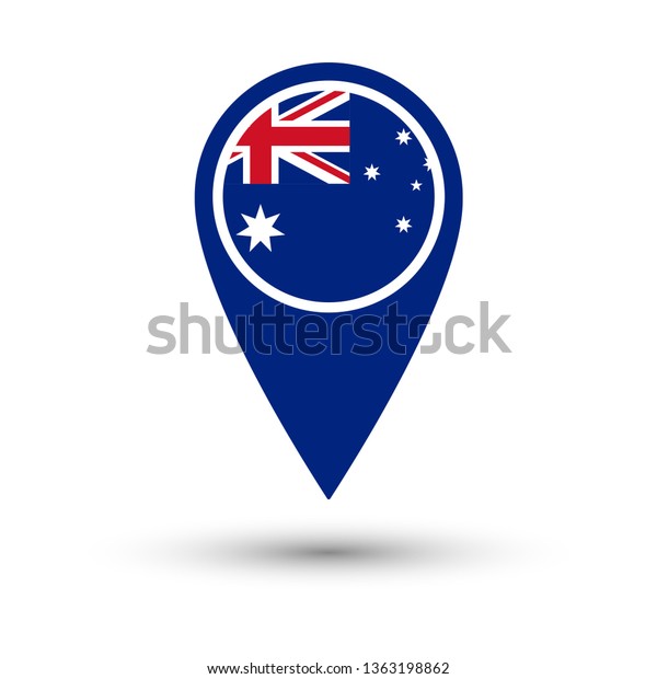 Australian Location Map Pin Icon Gps Stock Vector (Royalty Free ...