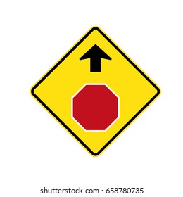 Australian Road Warning Sign Stop Sign Stock Vector (Royalty Free ...