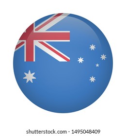 Australian Round Flag Icon Australia Stock Vector (Royalty Free ...
