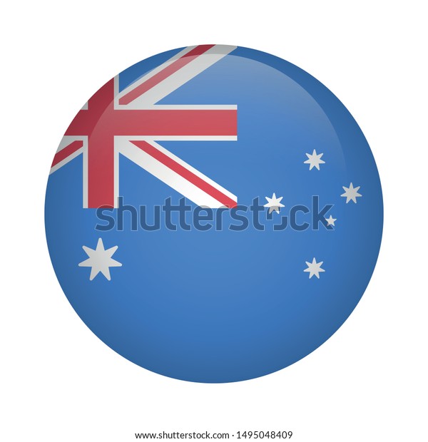 Australian Round Flag Icon Australia Stock Vector (Royalty Free ...