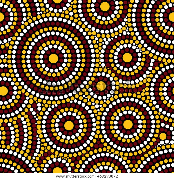 Australian Tribes Dot Pattern Vector Seamless: เวกเตอร์สต็อก (ปลอดค่า ...