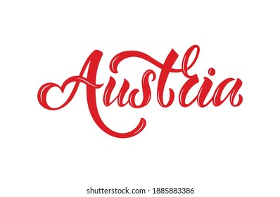 Austria Handwritten Text Modern Brush Ink: เวกเตอร์สต็อก (ปลอดค่า ...