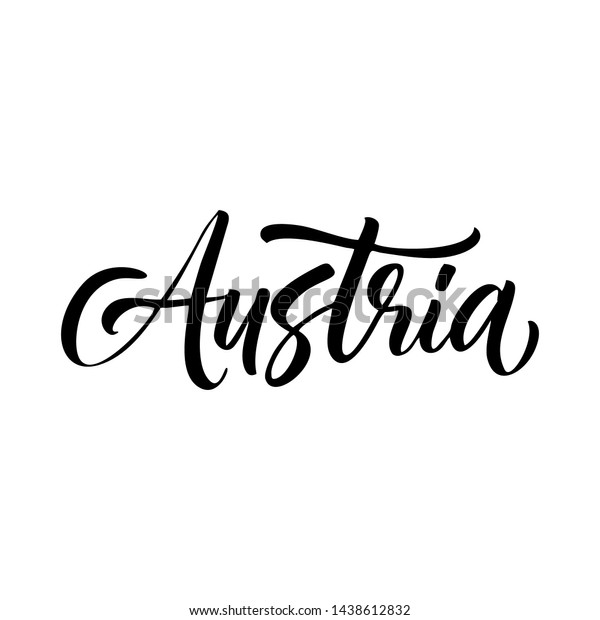 Austria Lettering Vector Illustration Perfect Design Stock Vector ...
