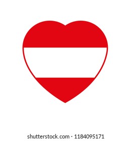 Austria Love Vectoy Flag Inside Heart Stock Vector (Royalty Free ...