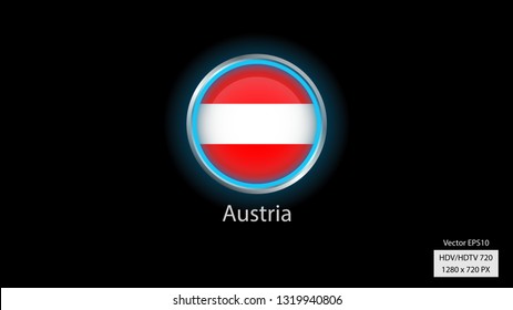 Austria National Team Logo Round Shape Stock Vector (Royalty Free ...