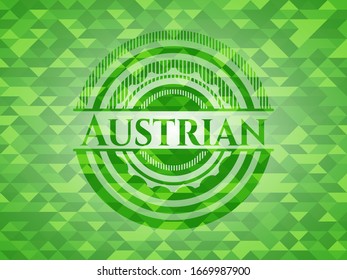Austrian Green Emblem Mosaic Background Vector Stock Vector (Royalty ...