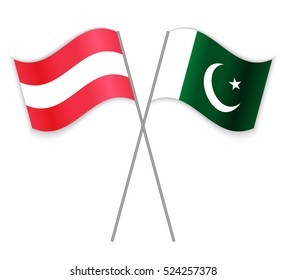 Austrian Pakistani Crossed Flags Austria Combined Stock Vector (Royalty ...