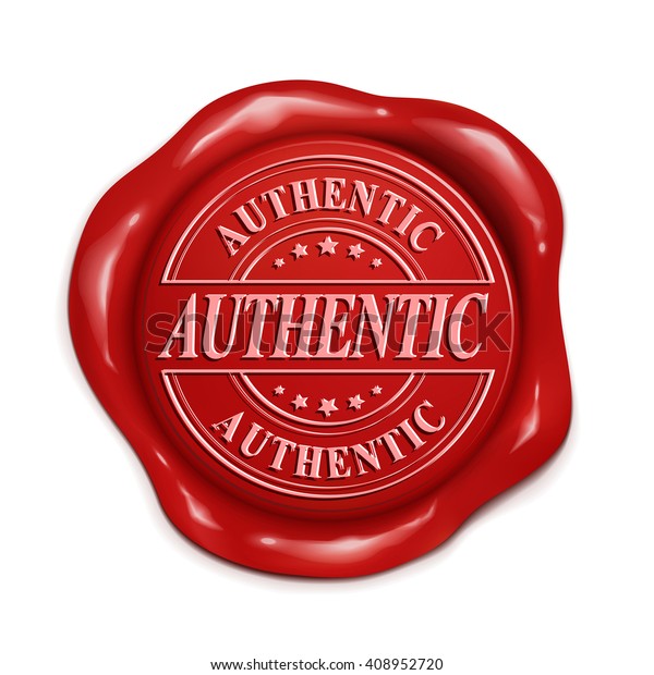 Authentic 3d Illustration Red Wax Seal Stock Vector (Royalty Free ...