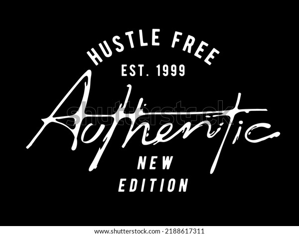 Authentic Calligraphy Slogan Brush Style On Stock Vector (Royalty Free ...