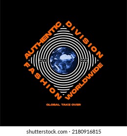 Authentic Division Worldwide Simple Vintage Stock Vector (Royalty Free ...