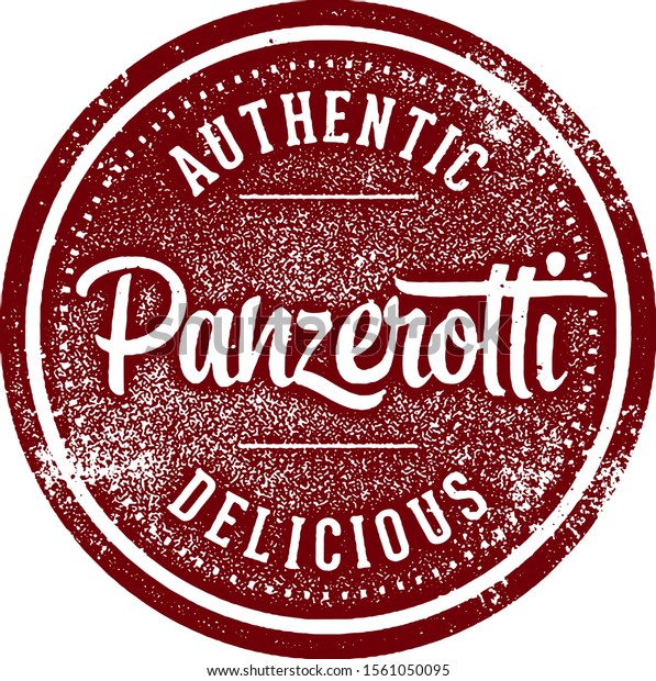 Authentic Italian Panzerotti Menu Design Stamp Stock Vector (Royalty ...