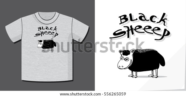 Authentic Lettering Logo Black Sheep Triple Stock Vector (Royalty Free ...
