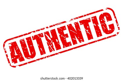 Authentic Red Stamp Text On White Stock Vector (Royalty Free) 402013339