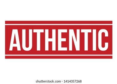 Authentic Rubber Stamp Red Authentic Stamp Stock Vector (Royalty Free ...