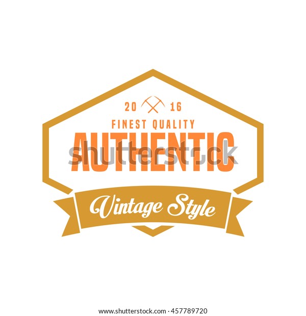 Authentic Vintage Logo Badge Vintage Design Stock Vector (Royalty Free ...