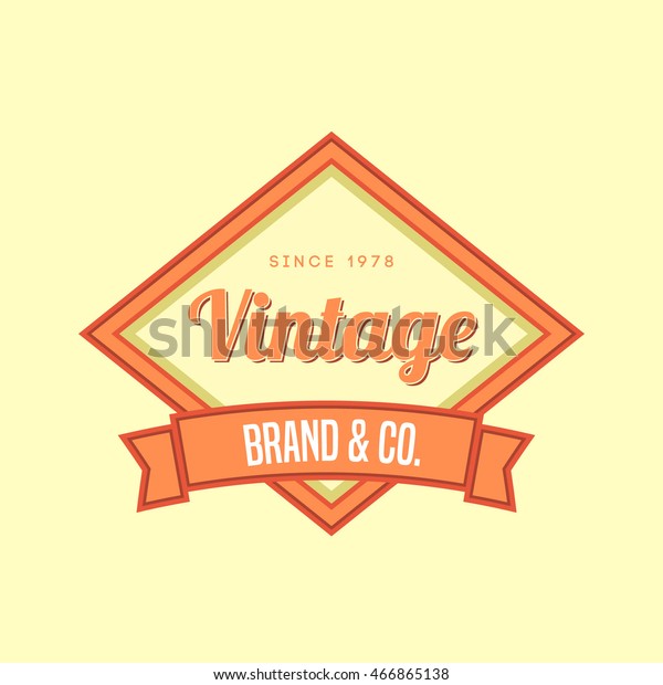 Authentic Vintage Logo Badge Vintage Design Stock Vector (Royalty Free ...