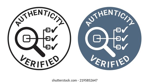 Authenticity Verified Icon Stamp Certified Products Stock Vector ... Authenticity Verified Icon Stamp Certified Products Stock Vector ...