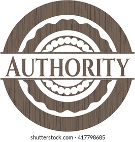 Authority Badge Wood Background Stock Vector (Royalty Free) 417798685 ...