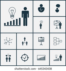Authority Icons Set Collection System Structure Stock Vector (Royalty ...
