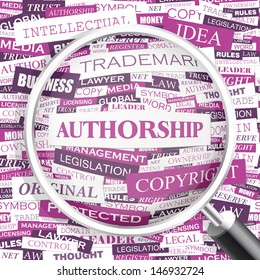 Authorship Concept Vector Illustration Word Cloud Stock Vector (Royalty ...
