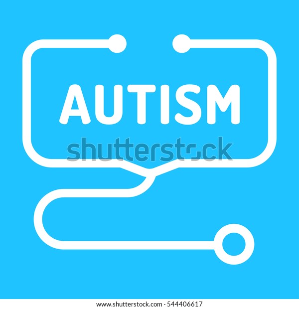 Autism Badge Stethoscope Icon Flat Vector Stock Vector (Royalty Free ...