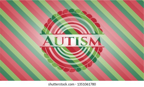 Autism Christmas Emblem Background Stock Vector (Royalty Free ...